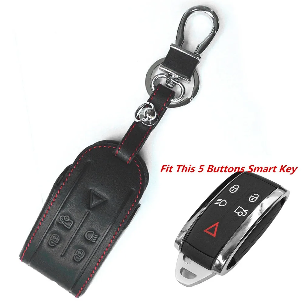 Accessories Key Case Black Key Chain Leather Remote Replacement Smart 5 ...