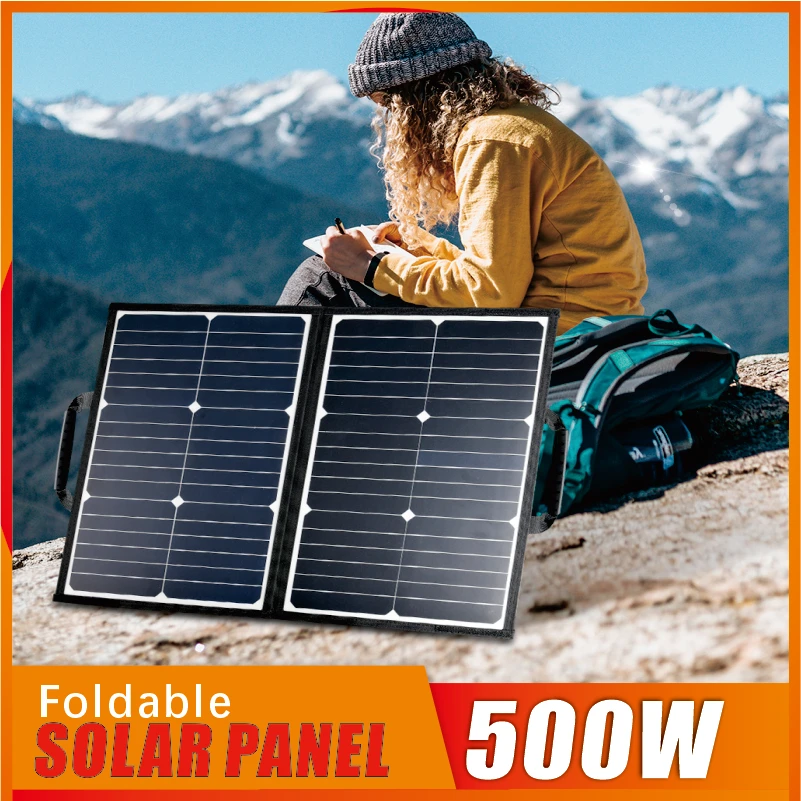 500W-Solar-Panel-Kit-Complete-Camping-Foldable-Solar-Power-Bank-Station ...