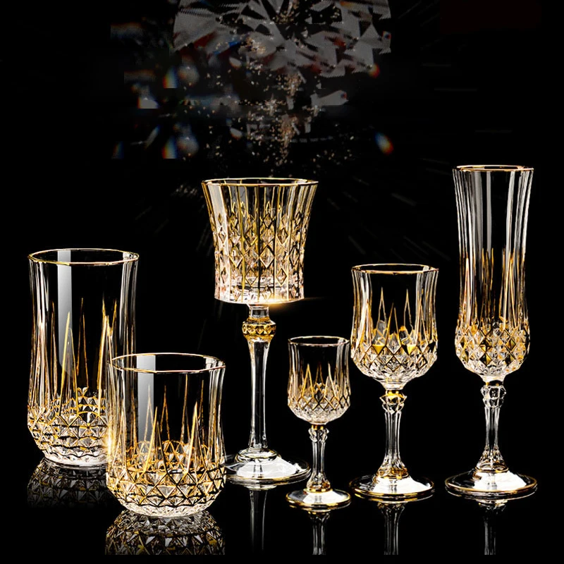 Wijn Kristallen Glazen Goud Folie Kristal Borrelglaasjes Voor Wodka ...