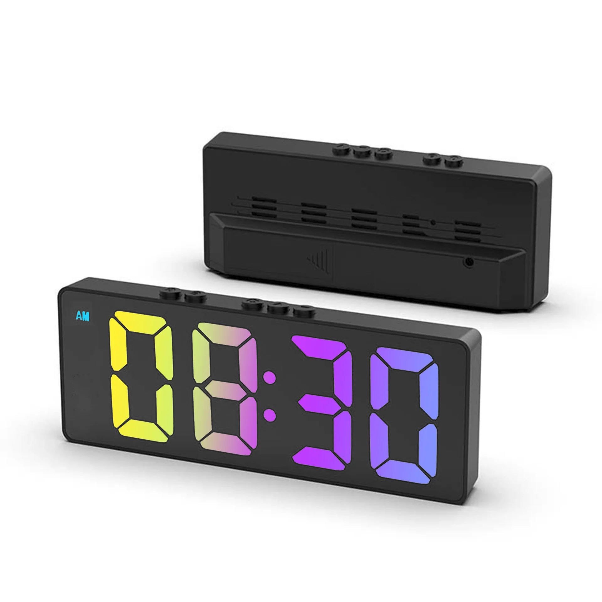 10pcs-Led-Mirror-Creative-Dazzling-Digital-Clock-Alarm-Plug-in-Dual ...