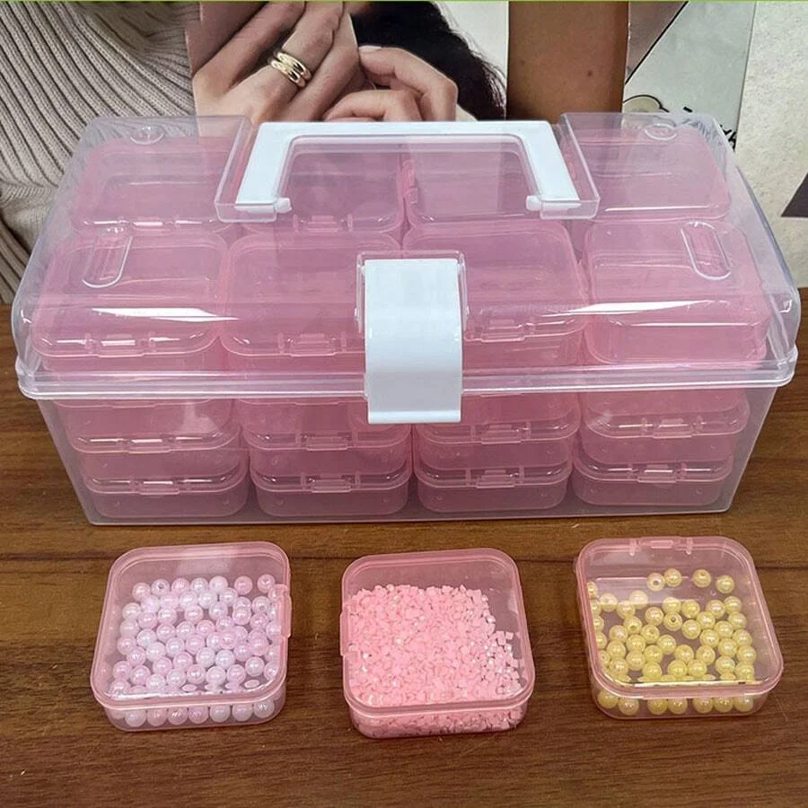 32pcs-Set-Clear-Plastic-Organizing-Storage-Box-DIY-Beaded-Storage ...