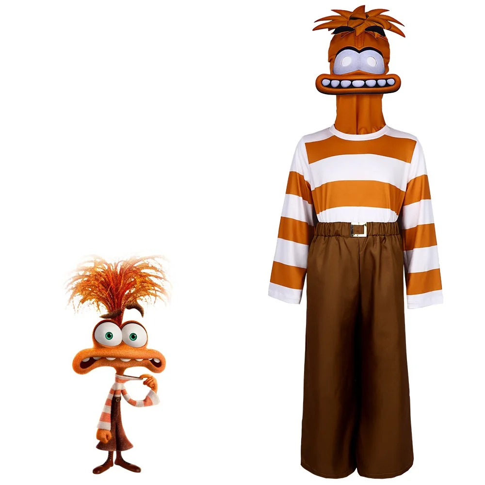 Inside-out-2-Anxiety-Cosplay-Costume-Full-Set-Halloween-Disgust-Costume ...