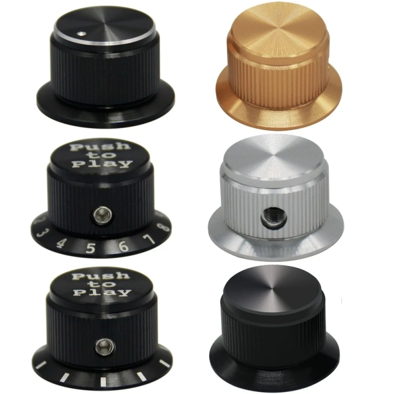 1pcs Silver/Black/Gold Aluminum Alloy Potentiometer Control Knob Volume ...