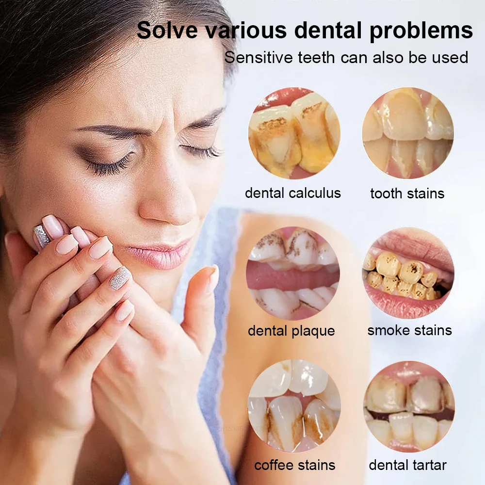 Ultrasonic Dental Scaler Teeth Tartar Eliminator Dental Plaque Calculus ...