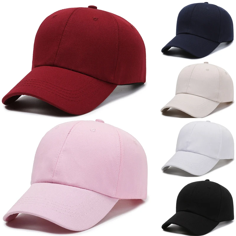 Summer-Women-Baseball-Cap-Solid-Color-Sun-Hat-Adjustable-Unisex ...