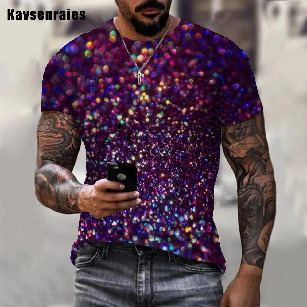 Men-Women-Colorful-Glitter-3D-Printed-Men-T-shirt-Summer-Fashion-Casual ...