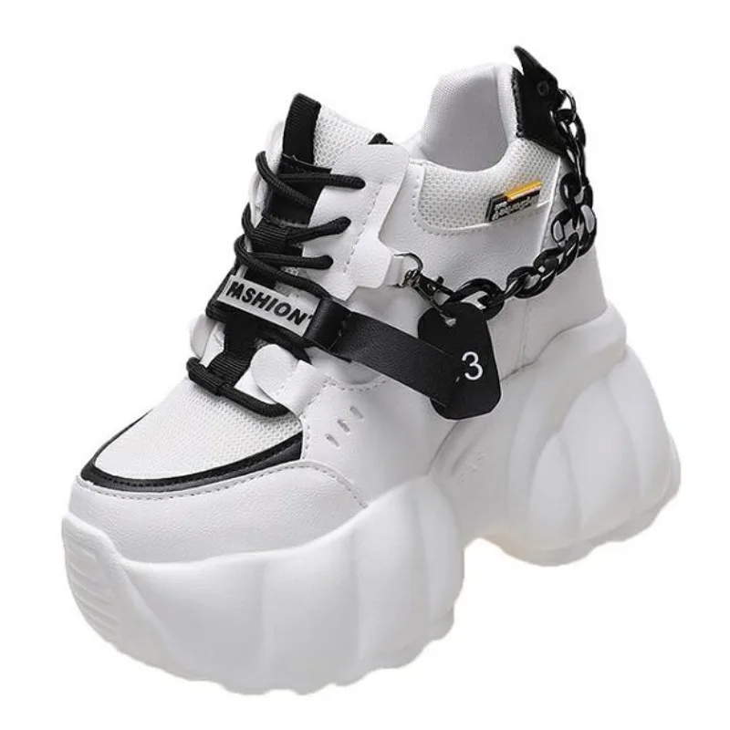 Autumn Spring Woman Platform Shoes Wedge Heel 10CM Casual Shoes Height ...