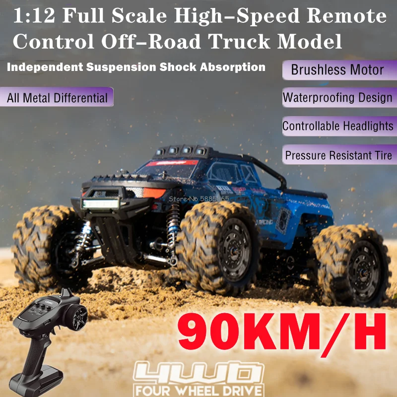 Professional-4WD-Brushless-Off-Road-RC-Racing-Truck-90KM-H-Hydraulic ...