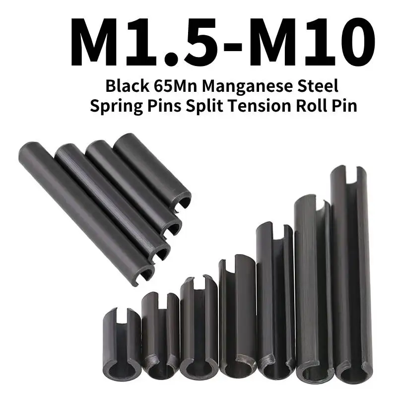 30-20-10-5-1PCS-Black-65Mn-Manganese-Steel-Spring-Pins-Split-Tension ...
