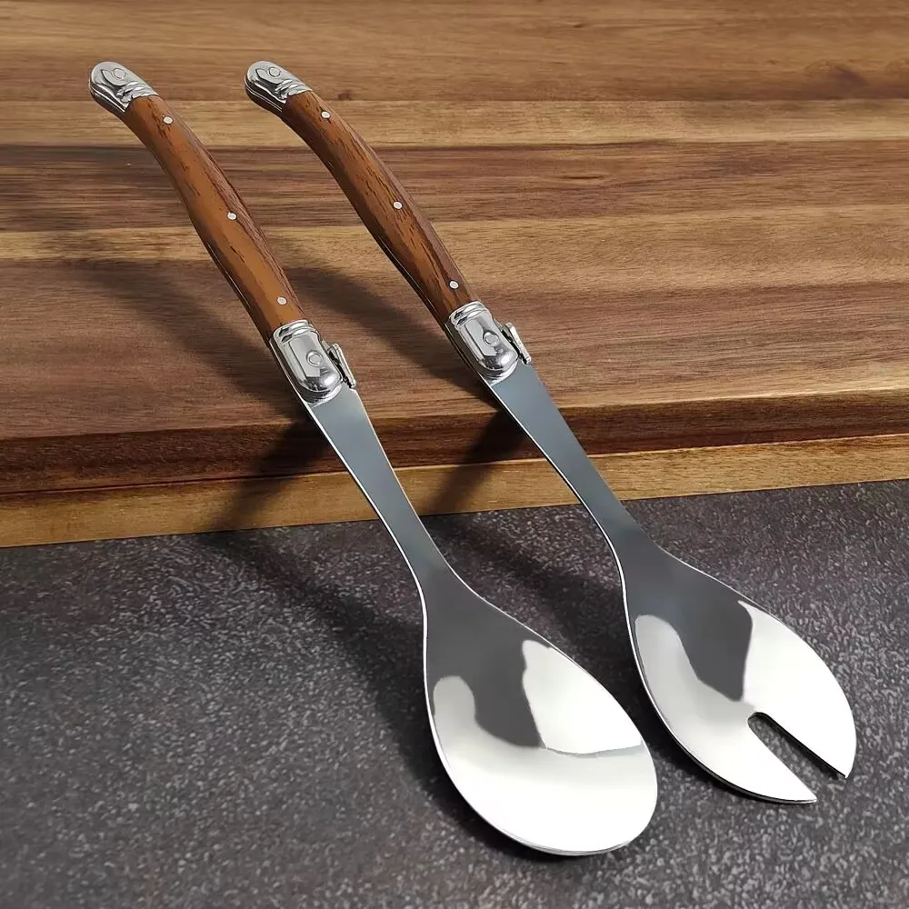 2pc/Set Stainless Steel Salad Spoons Laguiole Style Salad Stirring ...