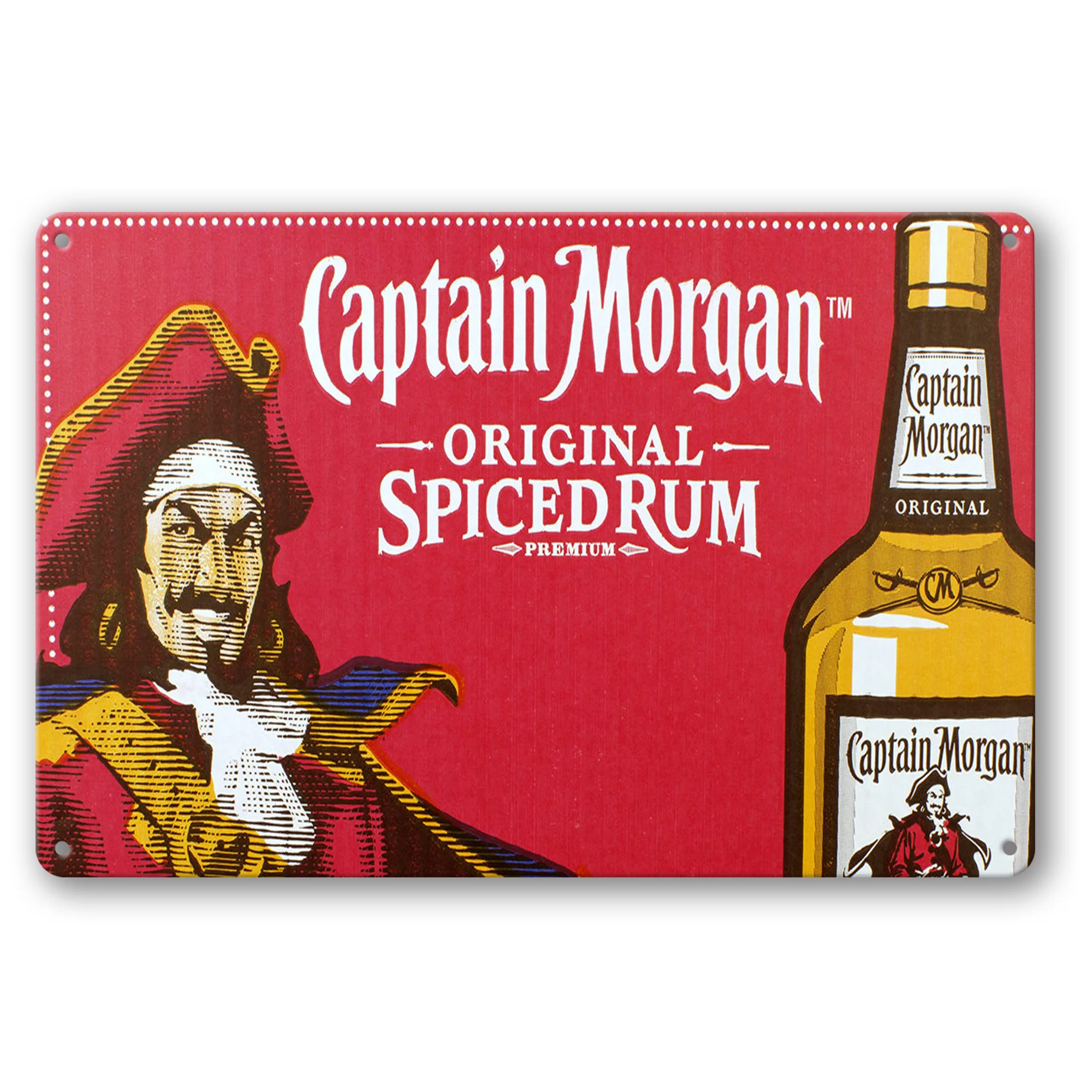 Spiced Rum Captain Morgan Double Sided Pub Sign 12 Inch, 55% OFF