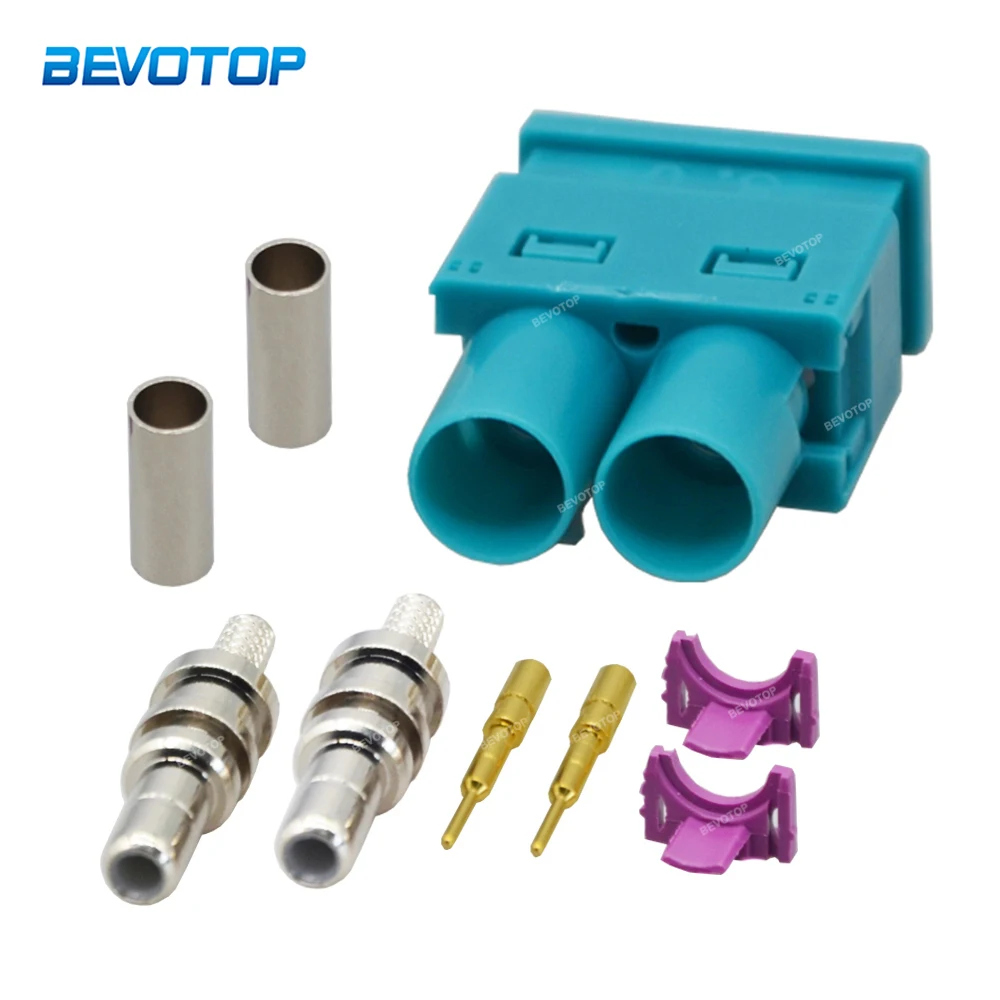 BEVOTOP-conector-macho-Dual-Fakra-II-SMB-conector-Coaxial-RF-de-50-Ohm ...