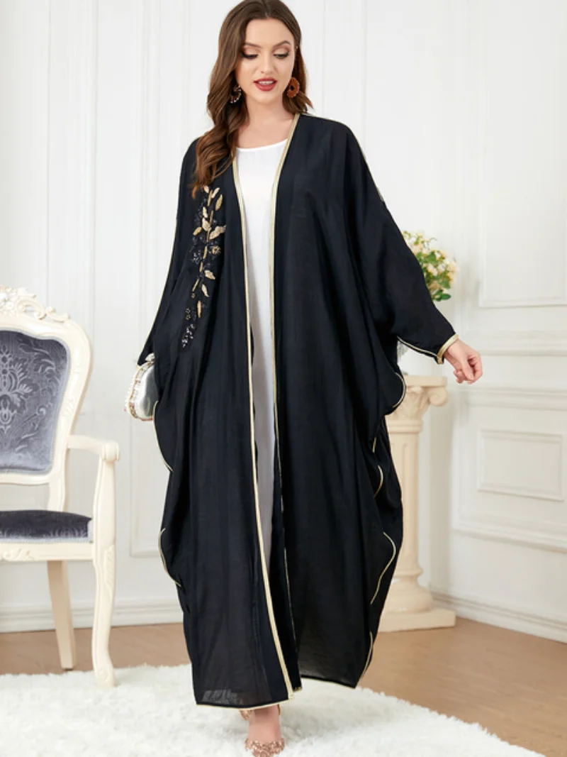 Muslim Abaya Dubai Dress Moroccan Caftan 2022 Batwing Sleeve Gulf Robe ...