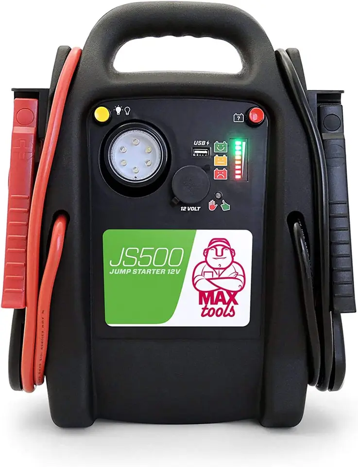 Max Tools JS500 2200A 22ah, Ultralarge Safe Jump Starter, 57% OFF