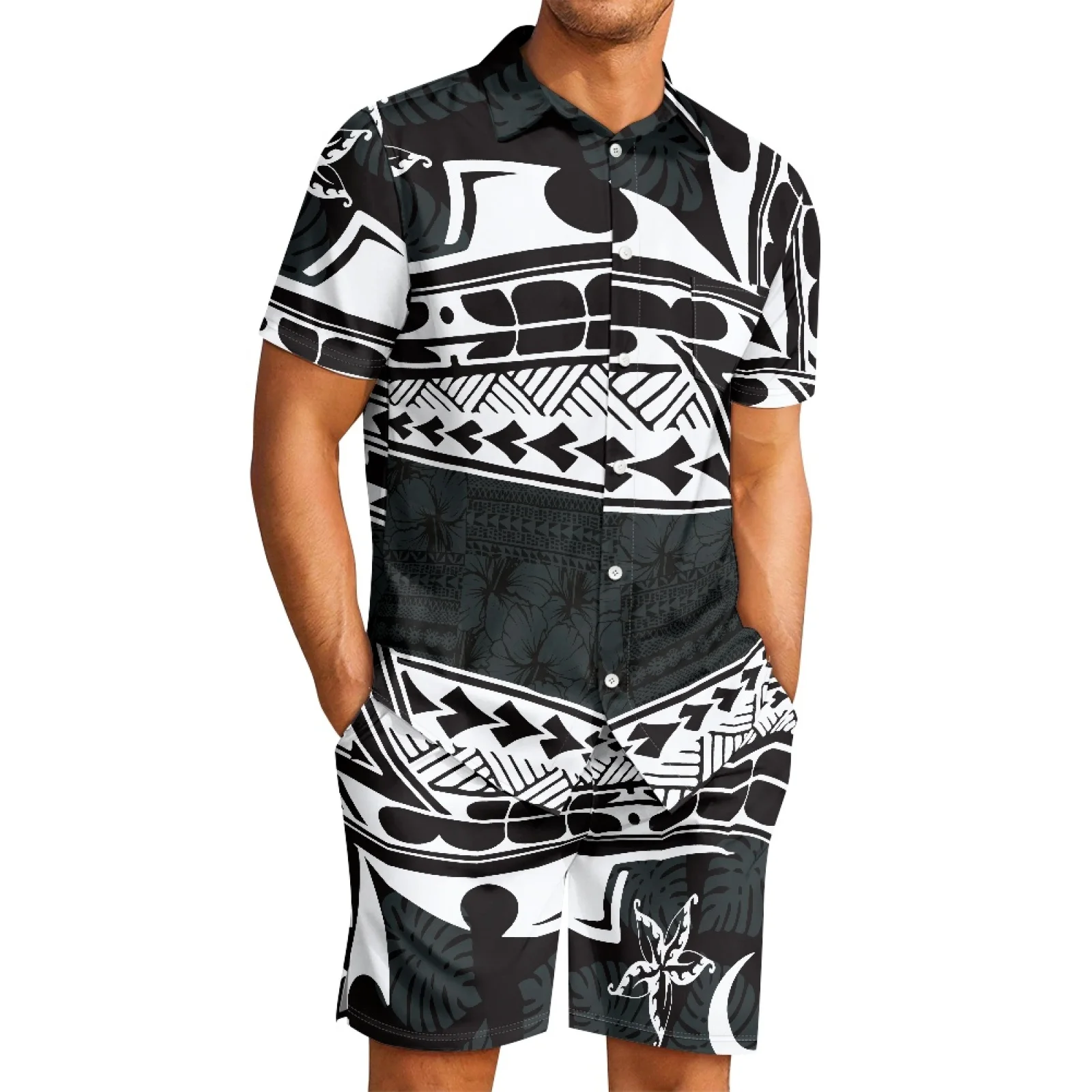 Polynesian-Tribal-Tongan-Totem-Tattoo-Tonga-Prints-New-Style-Man-Casual ...