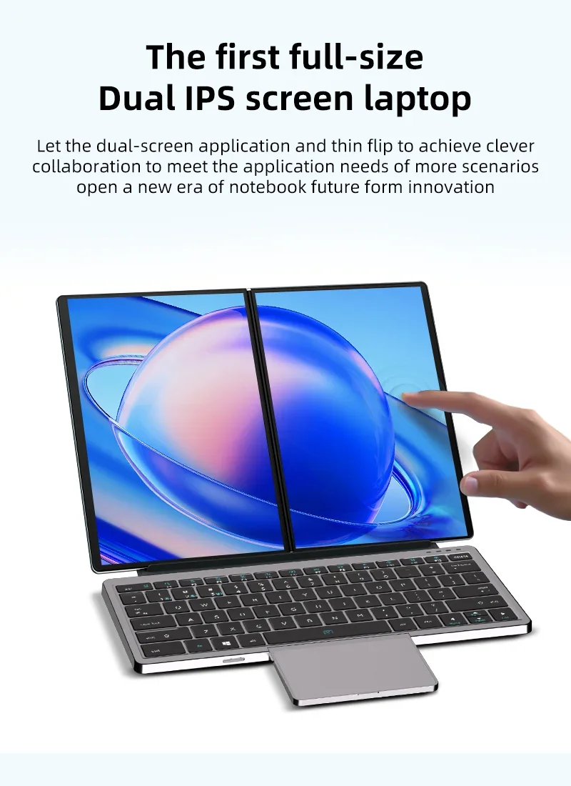 Laptop Intel I3 1215U 16GB DDR4L 512G SSD Touch Dual Screen Laptops 10. ...