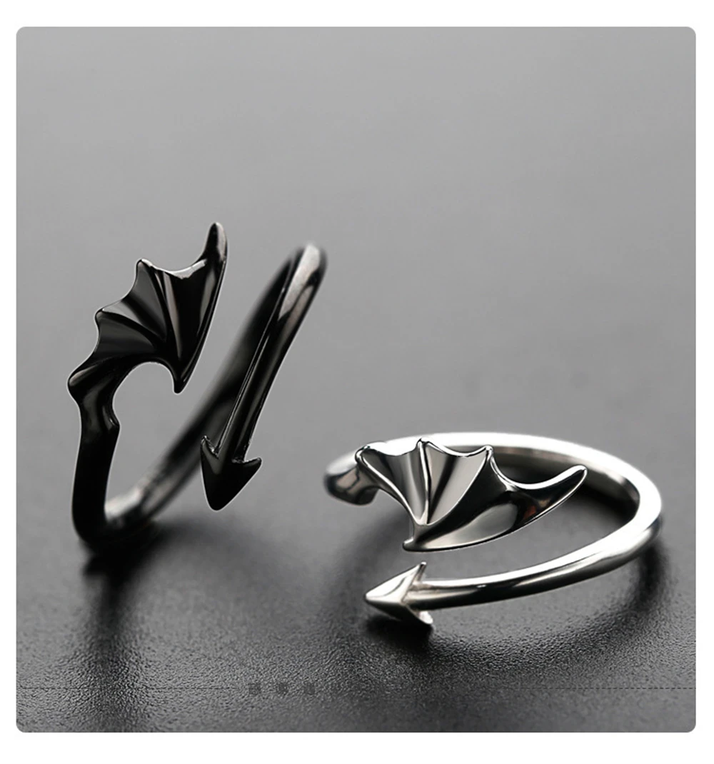 Fashion-Metal-Couple-Ring-For-Women-Female-Simplicity-Personality-Evil ...