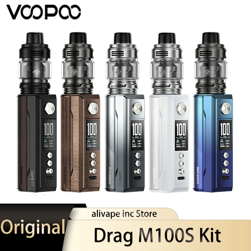 Original-VOOPOO-DRAG-M100S-Kit-100W-TC-Box-MOD-Vape-With-5-5ML-Empty ...
