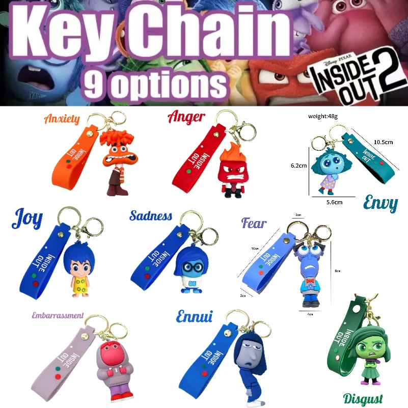 Disney-Inside-Out-2-Chaveiro-Ansiedade-e-Ansiedade-Repulsa-Ennui-Anger ...