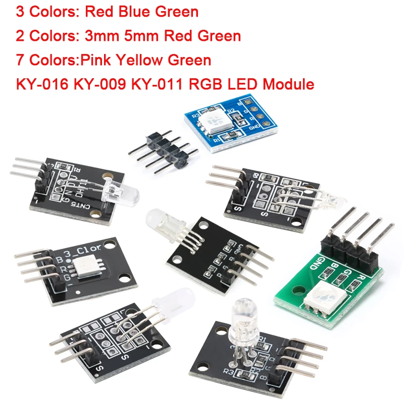 1-10Pcs 3 2 7 Colour RGB SMD LED Module Full Colorful 5050 PWM Bi tri ...