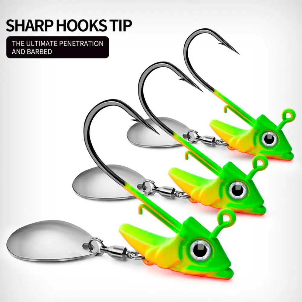 Useful-15g-Fish-Head-Shape-Fishing-Barbed-Lure-Hook-Fish-Head-Hook ...