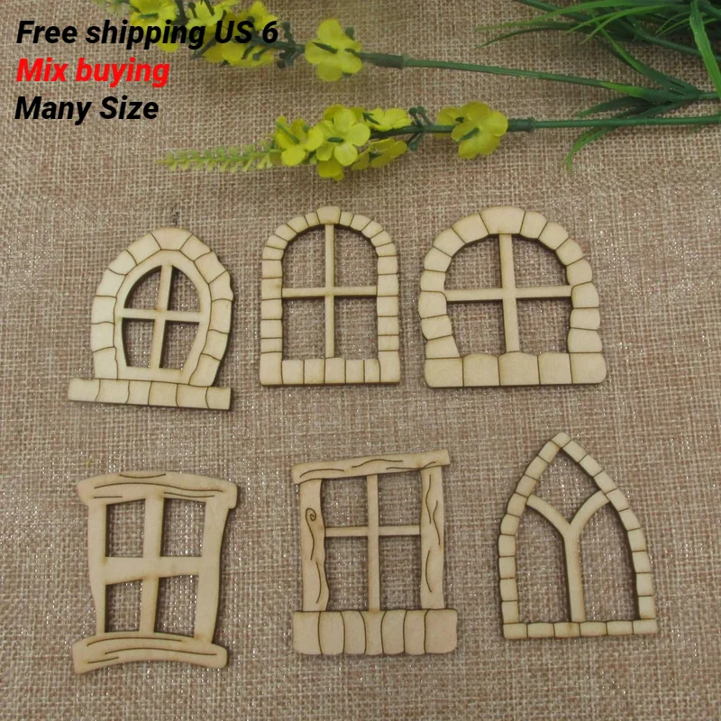 10-Buah-Jendela-Rumah-Peri-Miniatur-Guntingan-Jendela-Kosong-Belum ...