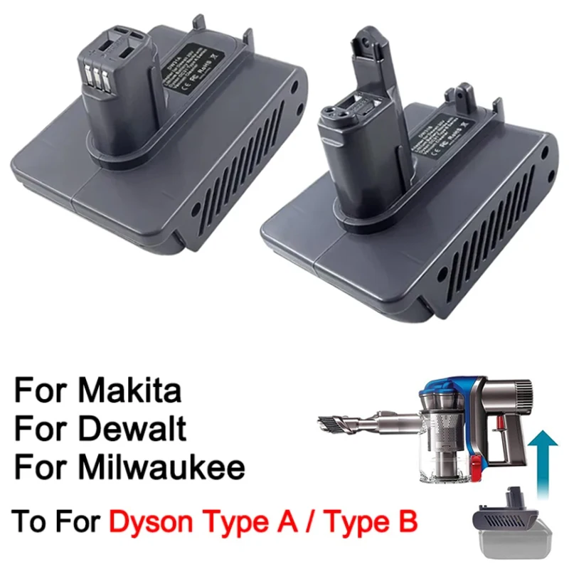Adapter-for-Makita-Dewalt-Milwaukee-18V-Li-ion-Battery-To-for-Dyson ...