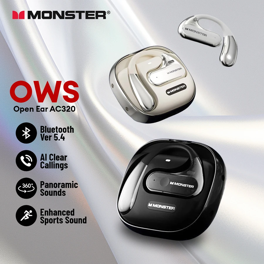 Monster-AC320-Fones-De-Ouvido-Bluetooth-Som-Aprimorado-Fone-De-Ouvido ...