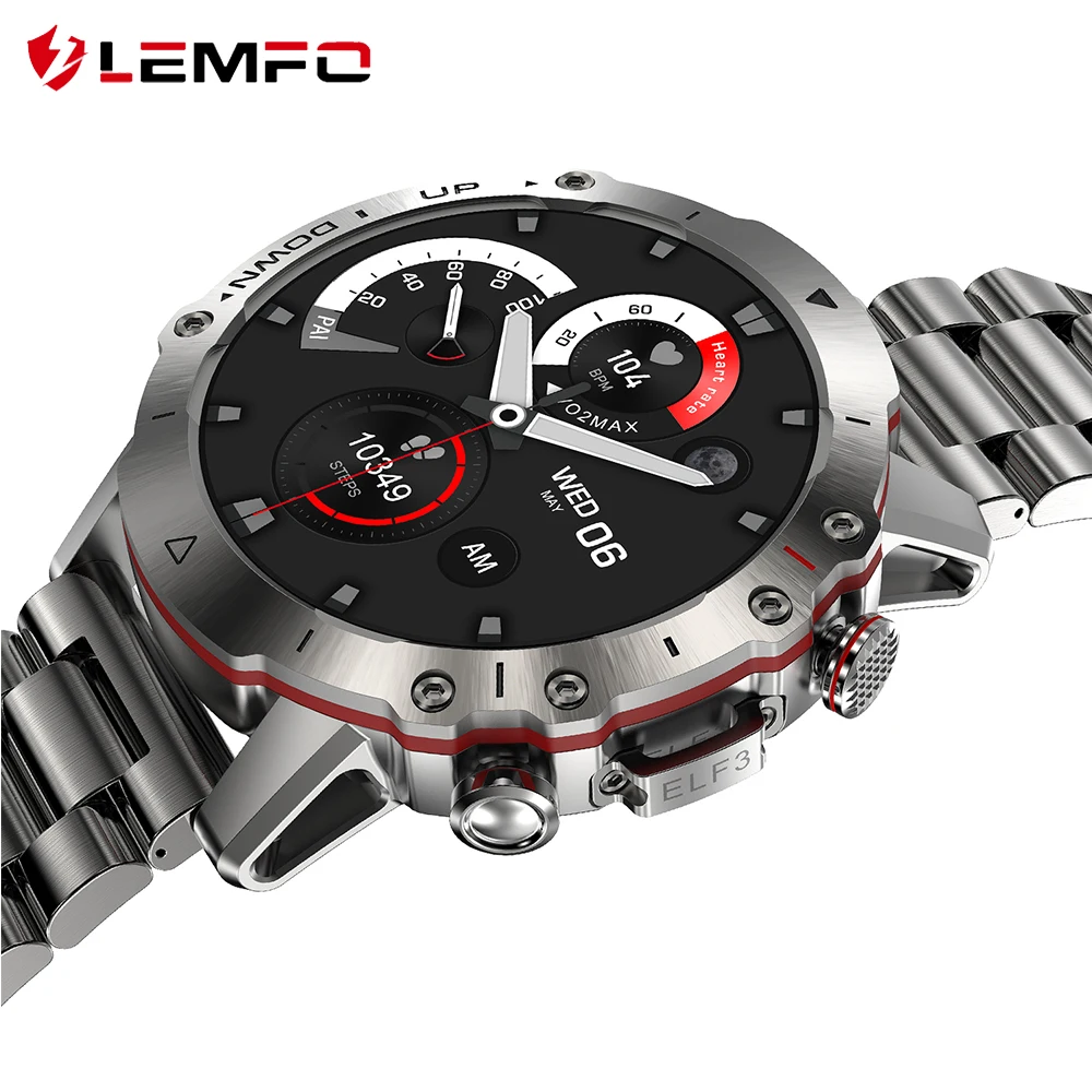 AMOLED-Screen-ELF3-Smart-Watches-For-Men-3ATM-Waterproof-Blood-Oxygen ...