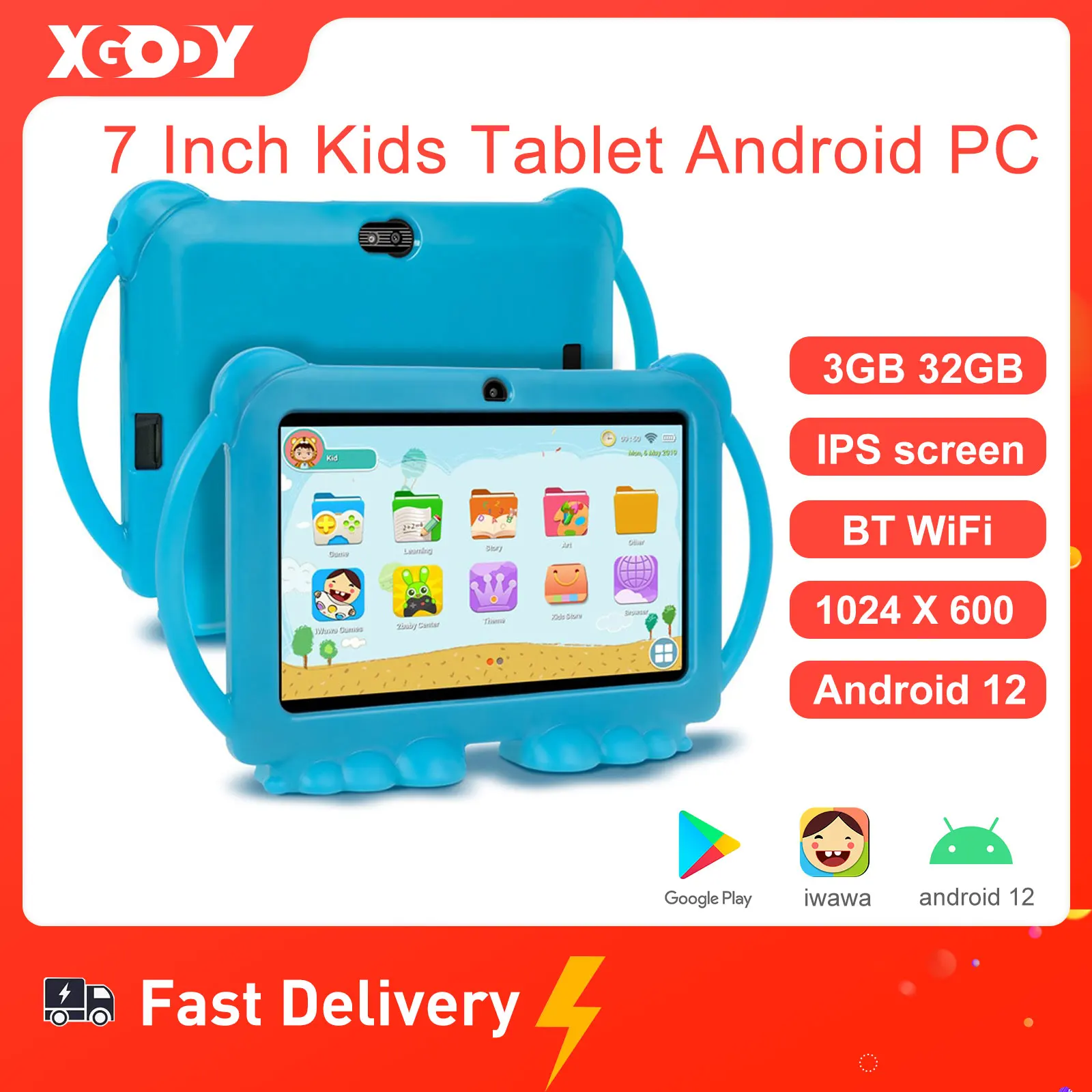 XGODY-7-Inch-Android-Kids-Tablet-PC-For-Study-Education-IPS-Screen ...