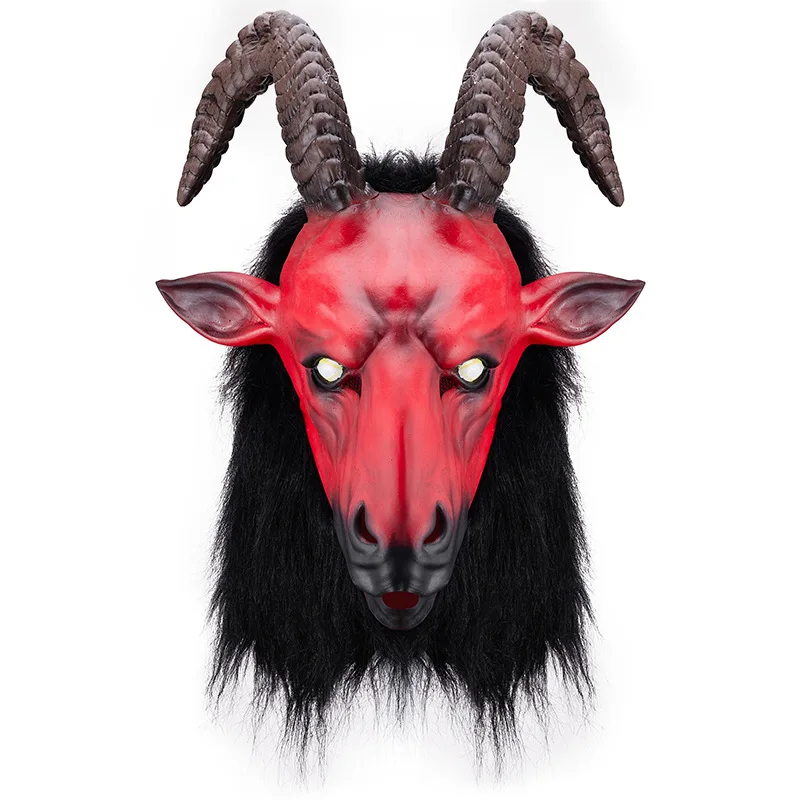 Horror Halloween Mask Demon Antelope Latex Mask Anonymous Mask Cosplay ...