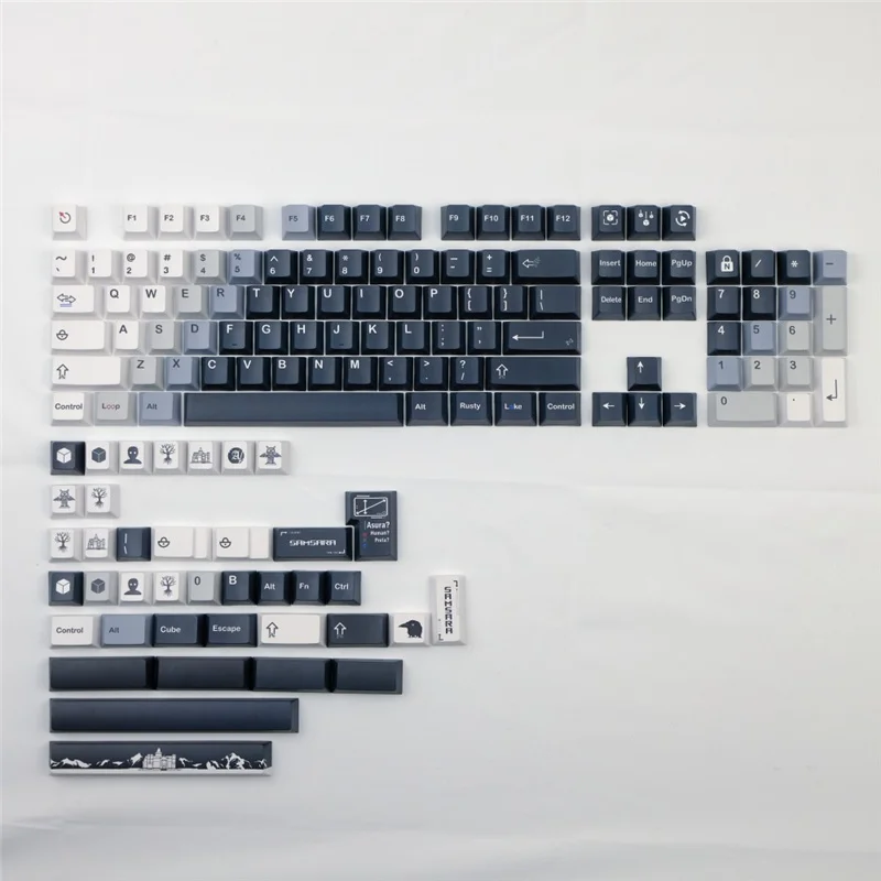 Gradient-Rusty-Lake-Keycap-PBT-Cherry-Profile-Keycaps-142-Keys-For-RK61 ...