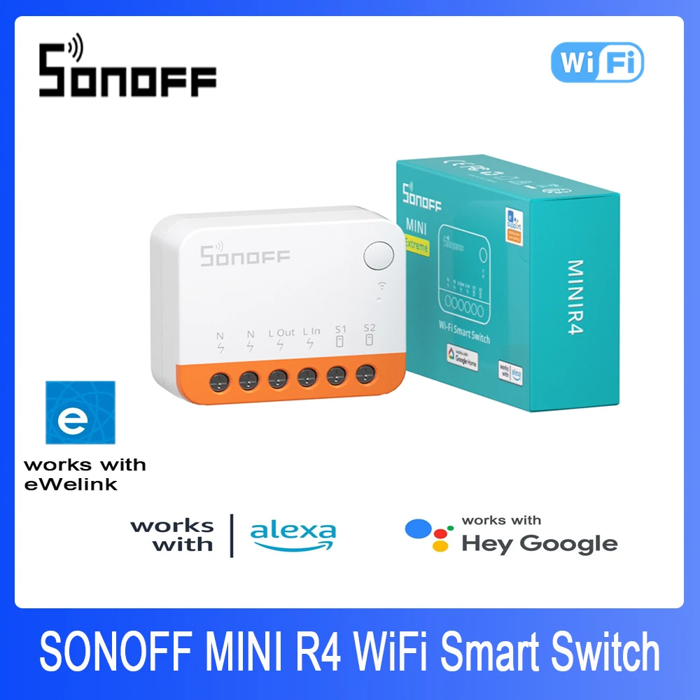 SONOFF MINI R4 WiFi Smart Switch Wi-Fi 2 way Switch Smart Home Works ...