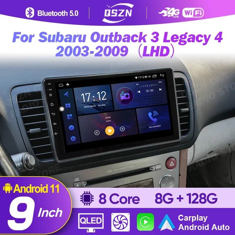 QSZN-Android-Radio-Subaru-Outback-3-Legacy-4-2003-2009-Left-hand-Drive ...