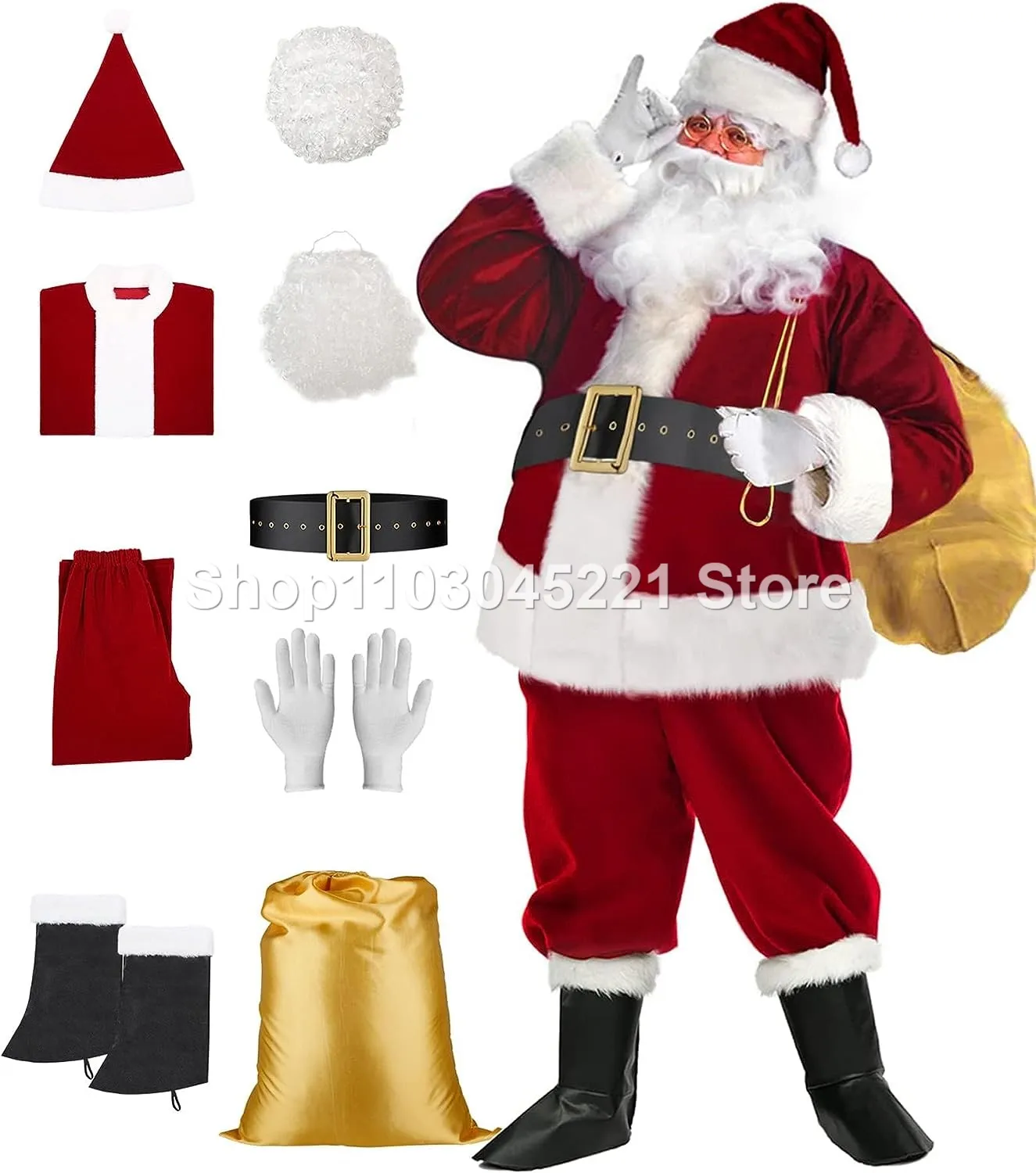 Conjunto-de-ropa-navide-a-de-Pap-Noel-para-hombre-ropa-de-Navidad-de ...