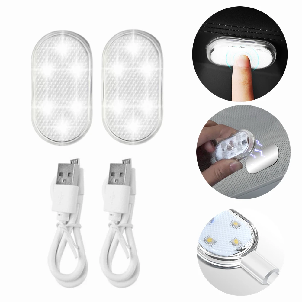 Mini lámpara LED magnética para el techo del coche, luz de lectura ...