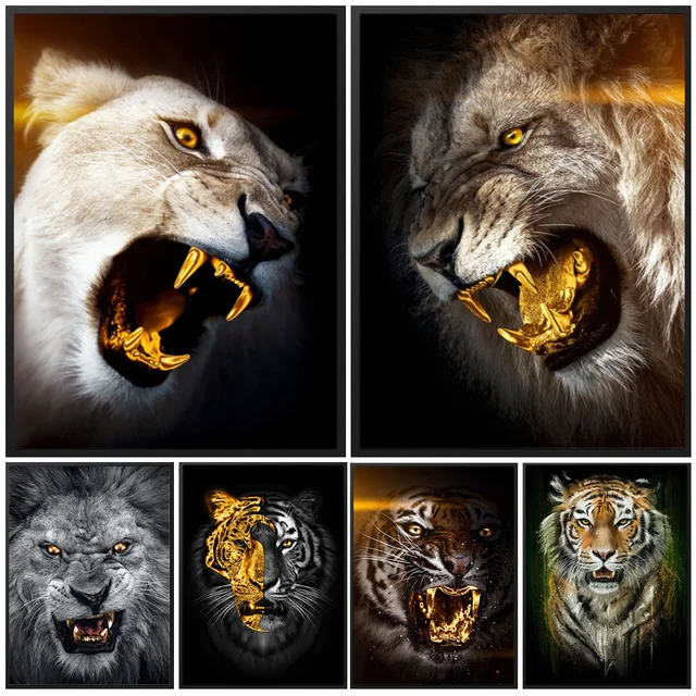 Islamic Calligraphy Art Tiger
