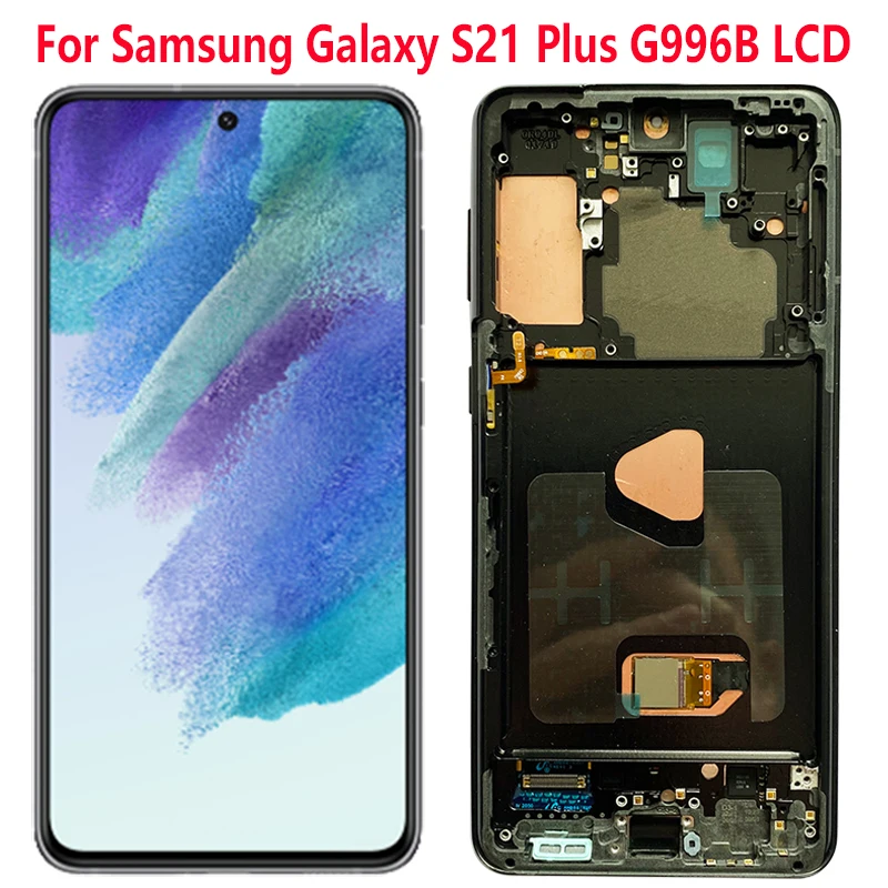 SUPER-AMOLED-S21-LCD-For-Samsung-S21-Plus-G996U1-Display-With-Frame-6-7 ...