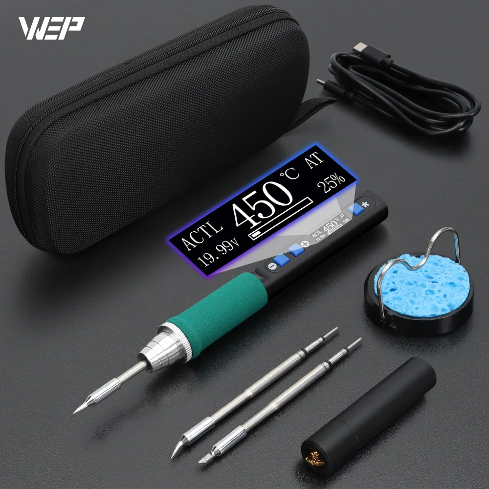 WEP 928D-IV Portable Soldering Iron Station Electric Solder Pen Powered ...