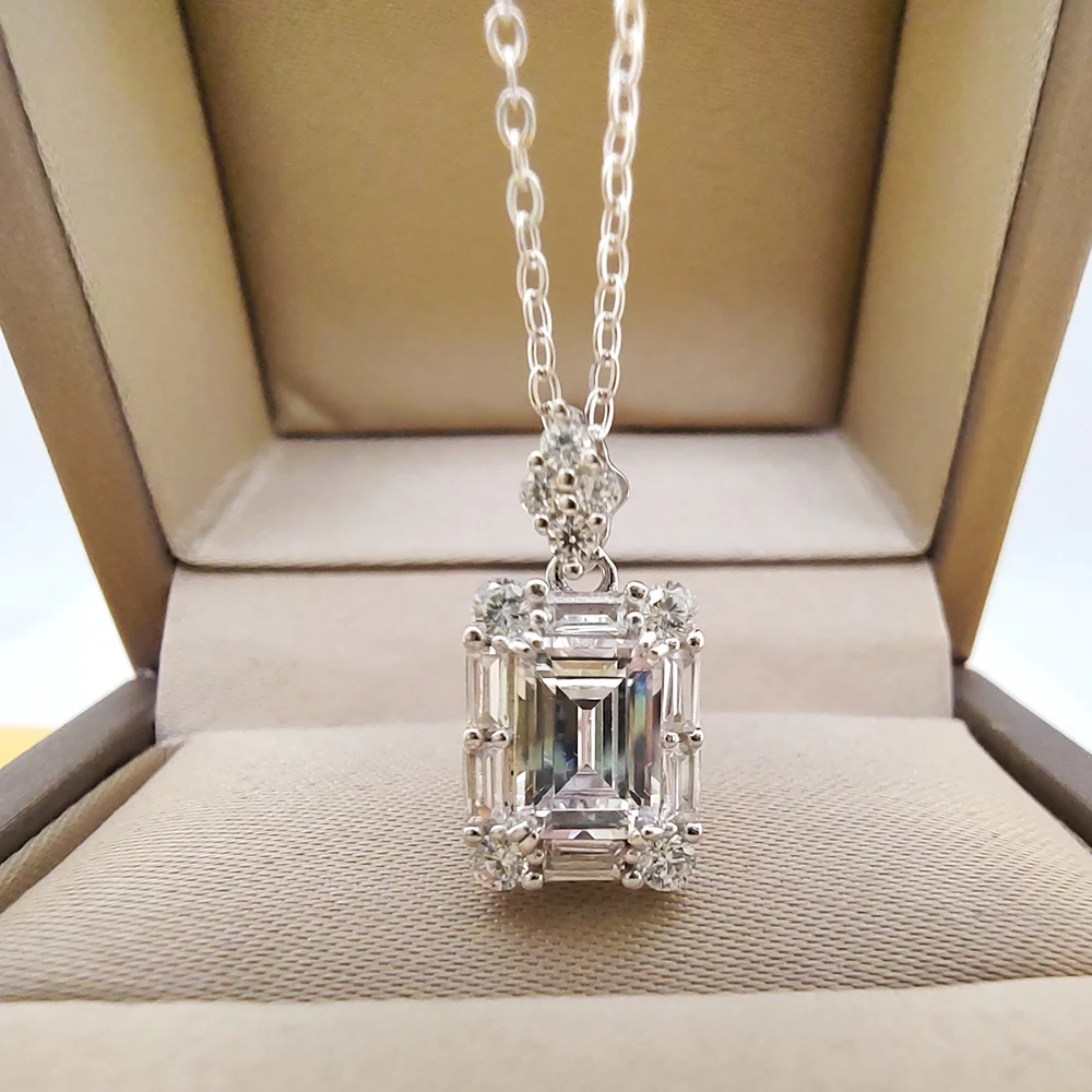 Luomansi-Rectangle-Necklace-D-VVS-Moissanite-1-Carat-5x7MM-with-GRA ...