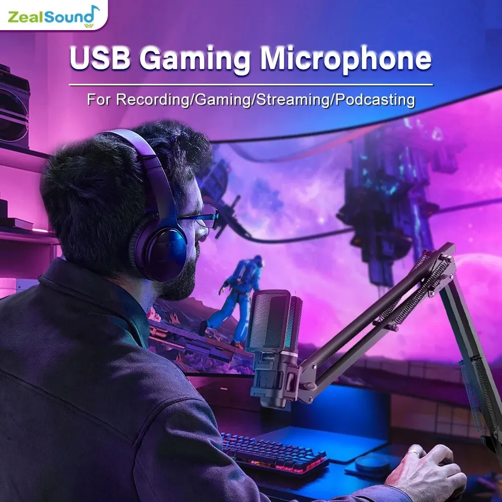 AliExpress-Collection-Zealsound-RGB-Recording-Microphone-With-Articulated-Arm-USB-Condenser-Mic ...