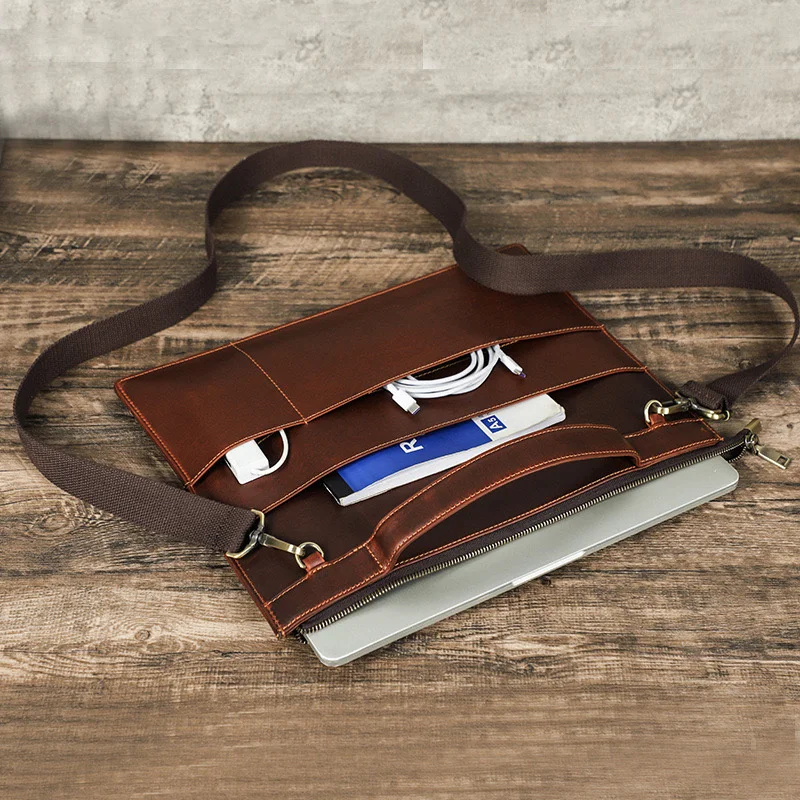 Genuine-Leather-Laptop-Bag-Cowhide-Leather-Laptop-Cover-For-macbook ...