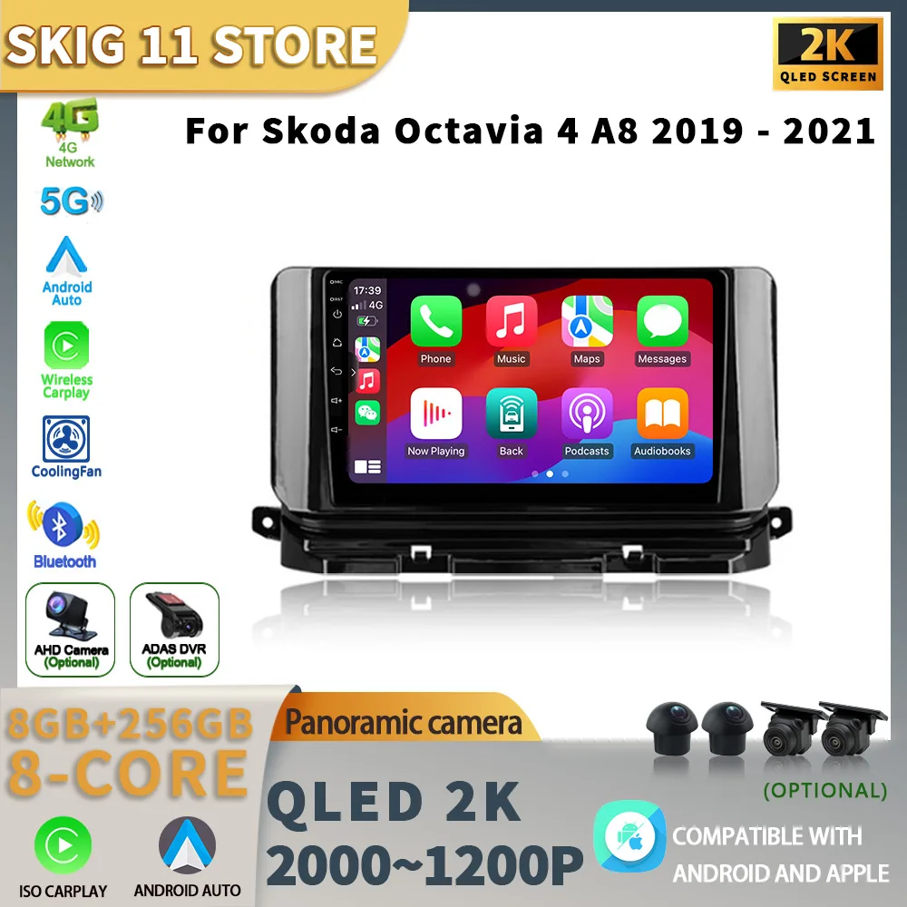 Android-13-For-Skoda-Octavia-4-A8-2019-2021-Car-Radio-Wireless ...