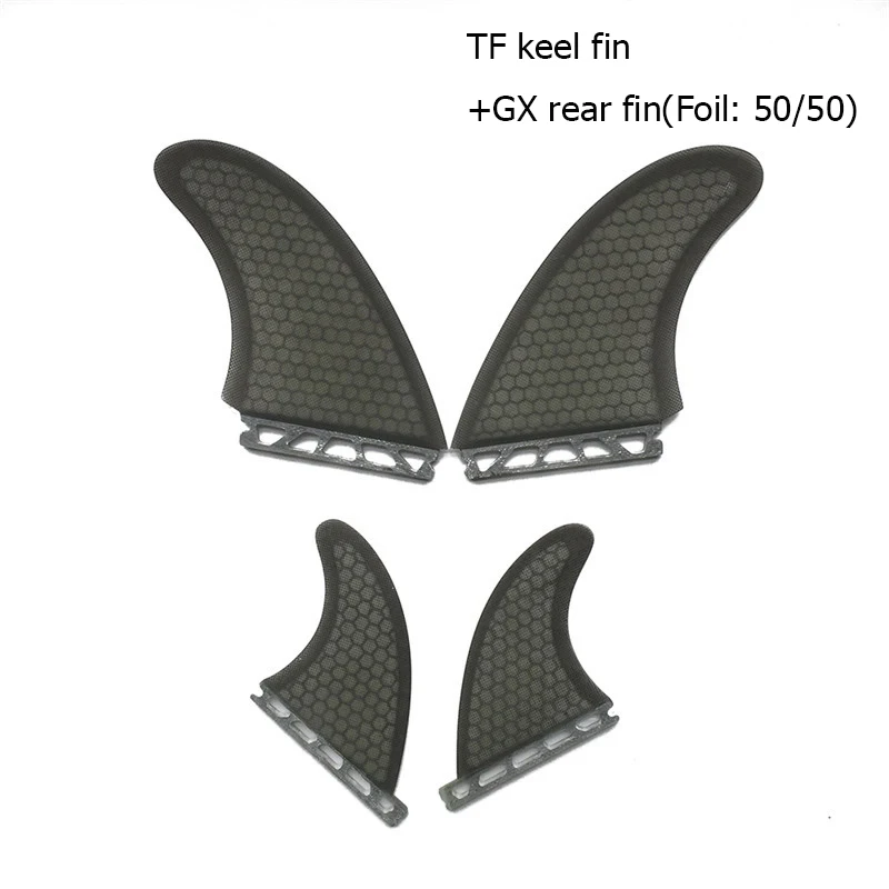 New Design Surfboard Single Tabs Fins Twin Fin+gx Rear Fin（foil: 50/50 ...