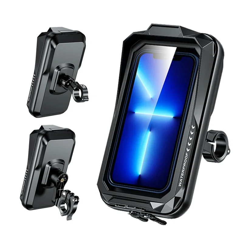 Waterproof-Motorcycle-Bike-Mobile-Phone-Holder-Case-Support-Universal ...