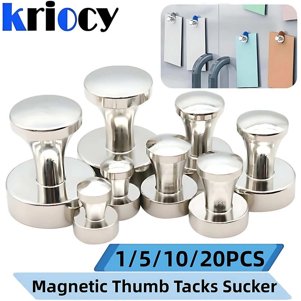 Pin-tekan-magnetik-Neodymium-Sucker-Pin-dorong-logam-Thumbtack-untuk ...