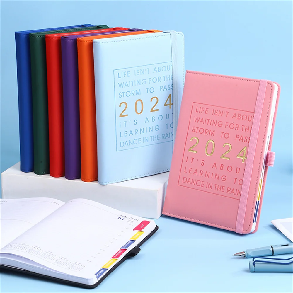 2024 Planner Notebook Agenda A5 Diary Journal Notepad 365 Days Schedule ...
