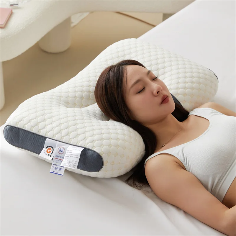 3D Sleep Cervical Pillow comfortable Washable Protects The Neck Spine ...