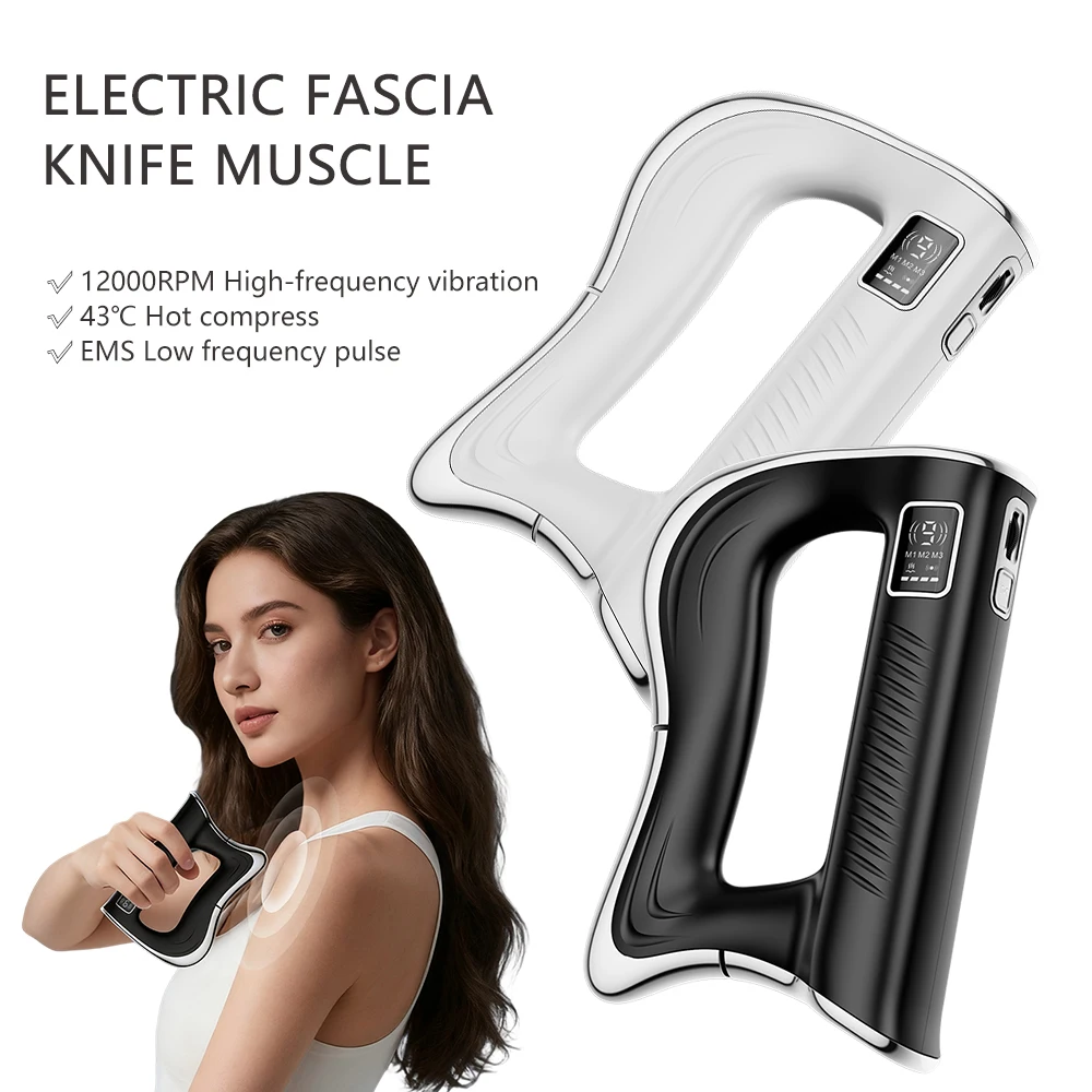 Electric Fascia Massager Body Massage Muscle Scraper Fitness Fascia ...
