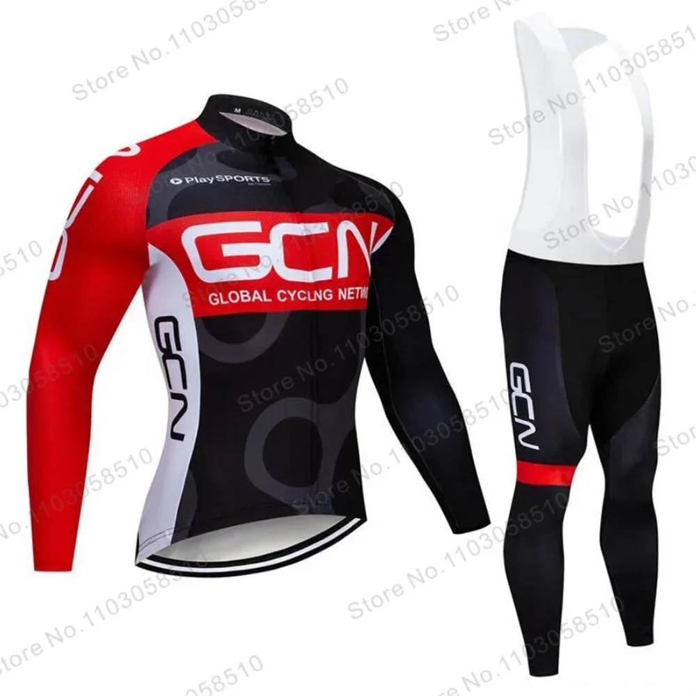 2024-NEW-Pro-Gcn-Team-Autumn-Cycling-Jersey-Set-Bib-Pants-Ropa-Mountain ...